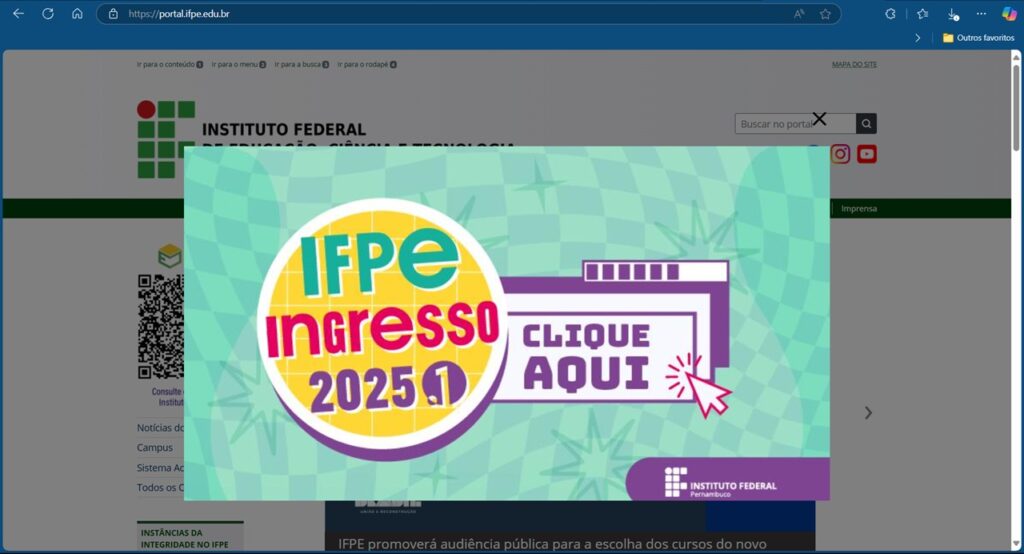 Vestibular IFPE 2025: Inscrições, Vagas e Cursos